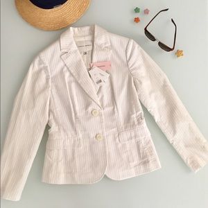 Banana Republic | Jackets & Coats | Banana Republic Pinstripe White Blazer Nwt | Poshmark